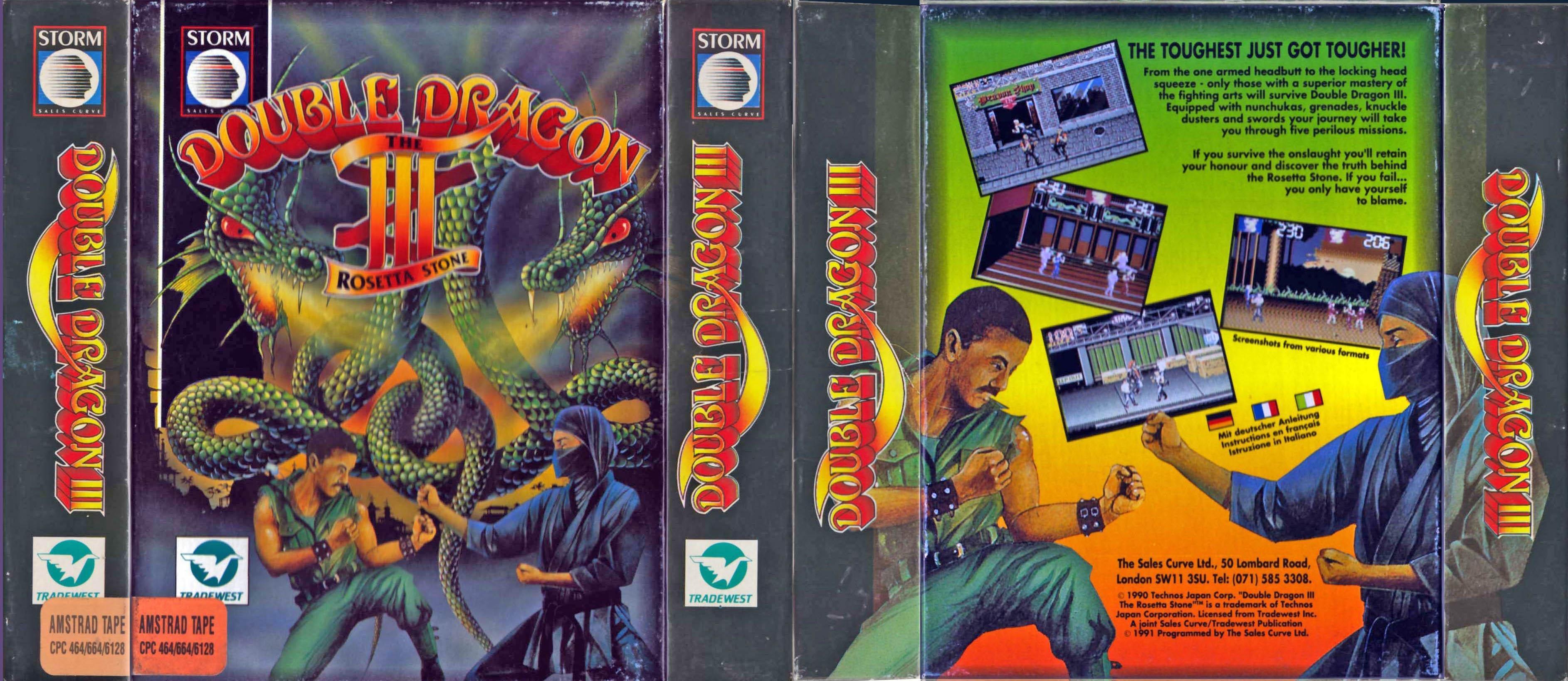 CPCRULEZ > AMSTRAD CPC GAMESLIST > DOUBLE DRAGON 3: THE ROSETTA STONE (c) STORM SOFTWARE