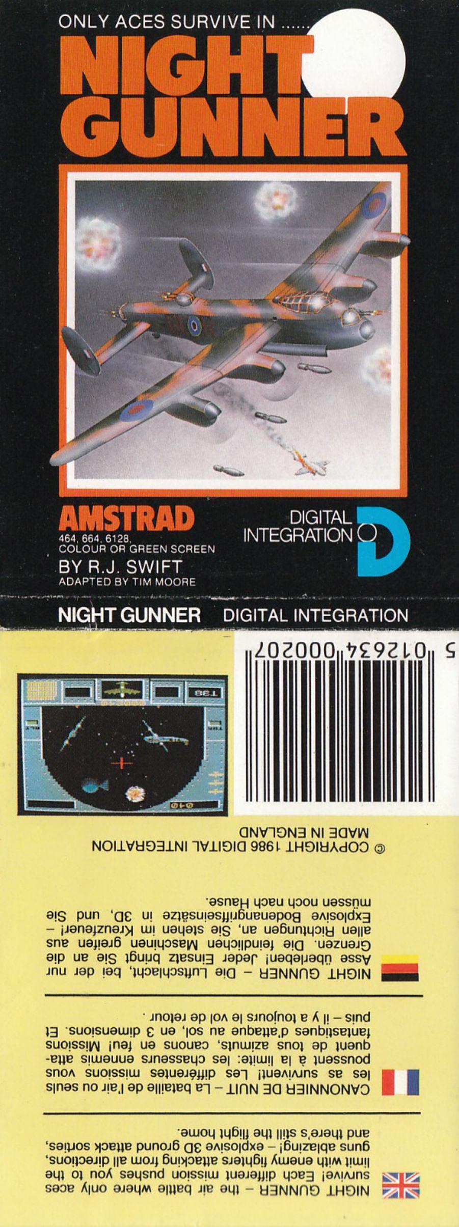 CPCRULEZ > AMSTRAD CPC GAMESLIST > NIGHT GUNNER (c) DIGITAL INTEGRATION
