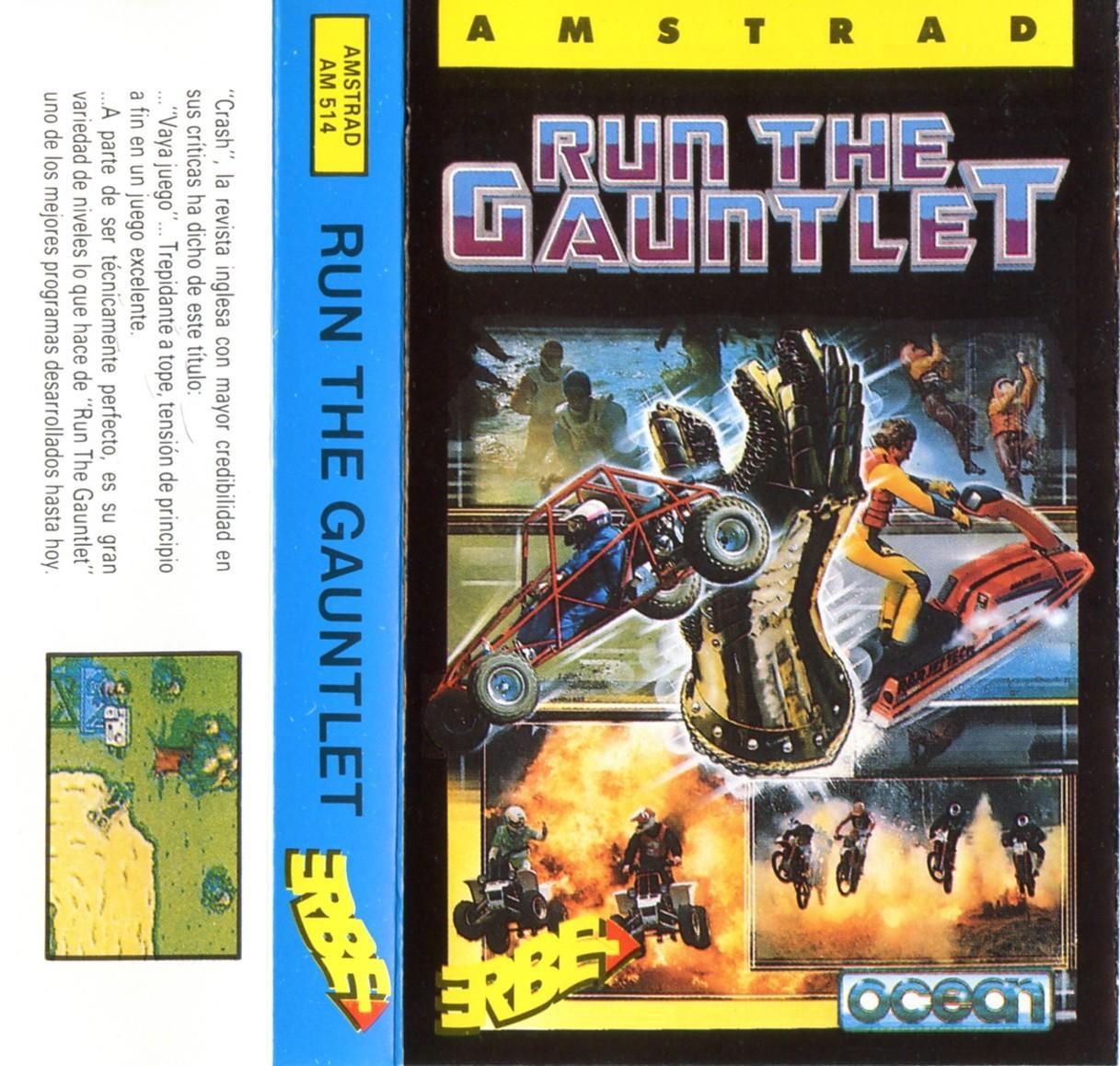 CPCRULEZ > AMSTRAD CPC GAMESLIST > RUN THE GAUNTLET (c) OCEAN