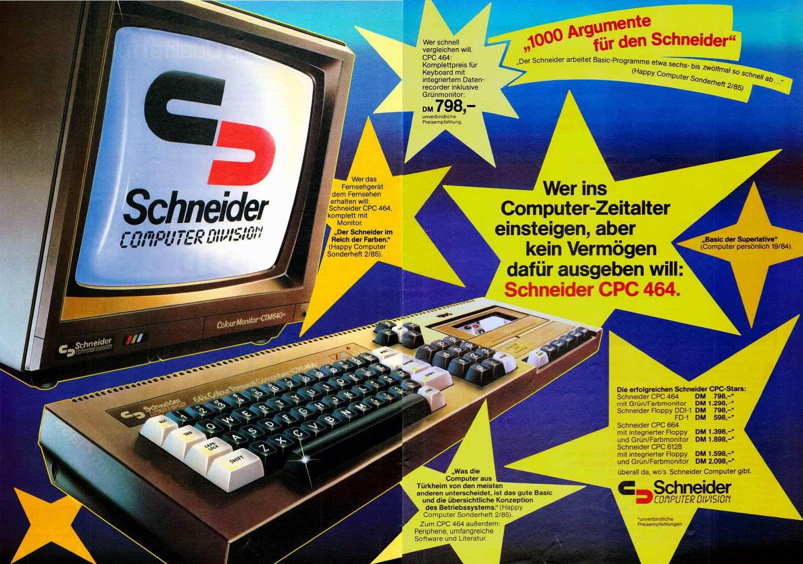 CPCRULEZ > AMSTRAD CPC > HARDWARE > LE CPC 464 > SCHNEIDER CPC 464 ...