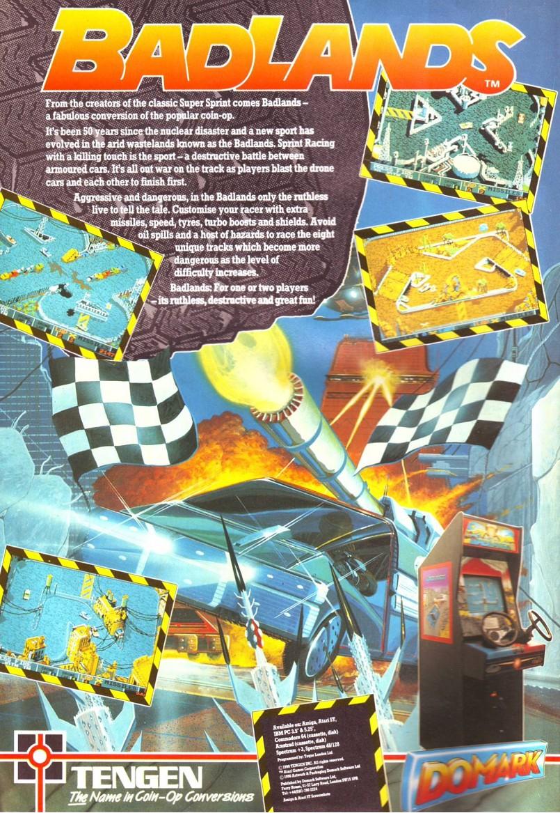 CPCRULEZ > AMSTRAD CPC > GAMESLIST > BADLANDS (c) TENGEN/ATARI GAMES/DOMARK