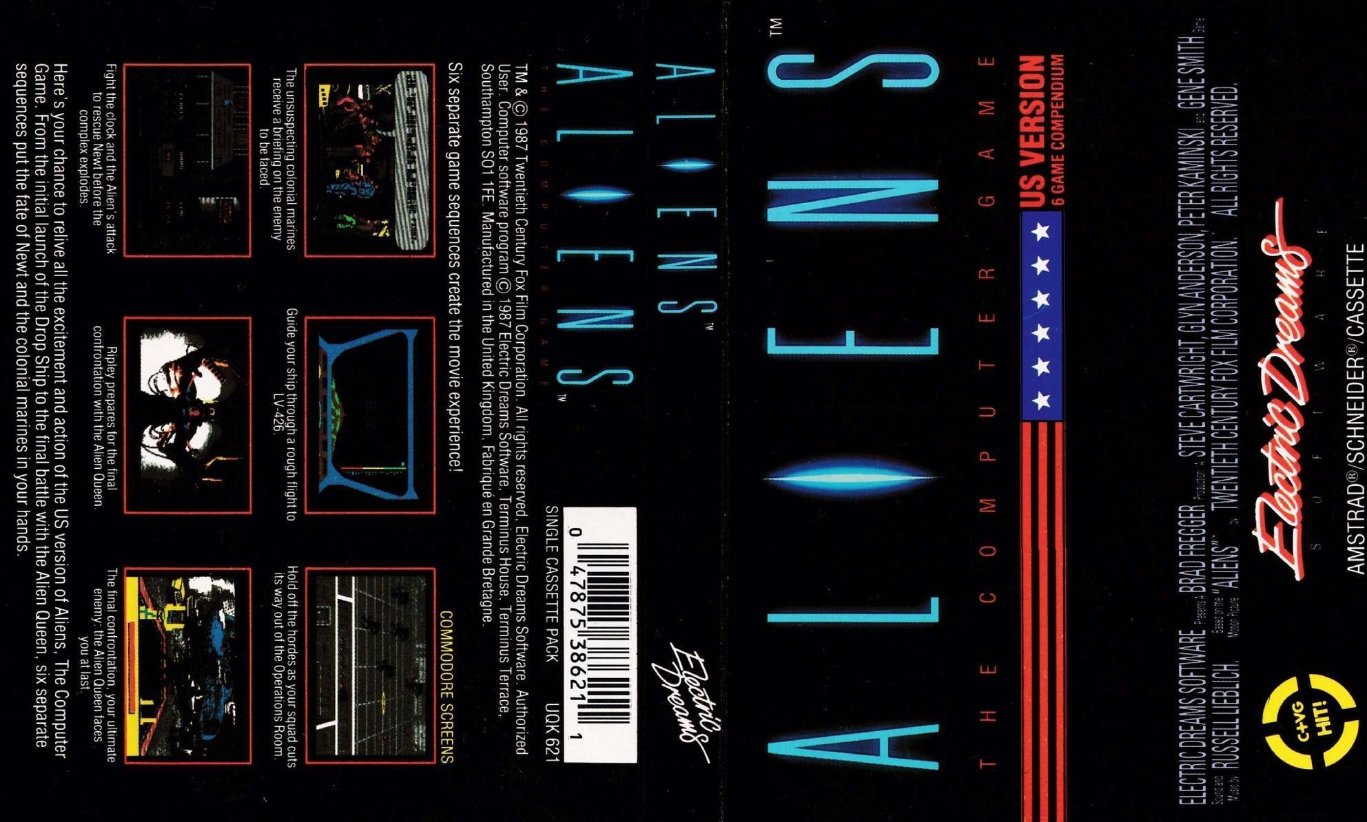 CPCRULEZ > AMSTRAD CPC > GAMESLIST > ALIENS: THE COMPUTER GAME (VERSION US) (c) ELECTRIC DREAMS ...
